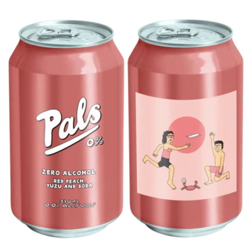 Pals 0% Red Peach, Yuzu & Soda RTD| Non Alcoholic Ready to Drink Spirit ...